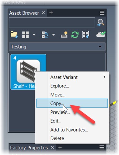 Note the available asset storage locations, specifically the Vault options. If you were logged ...